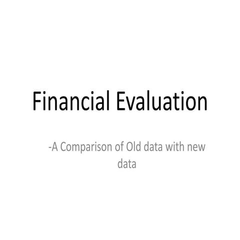 Financial Evaluation | PPTX