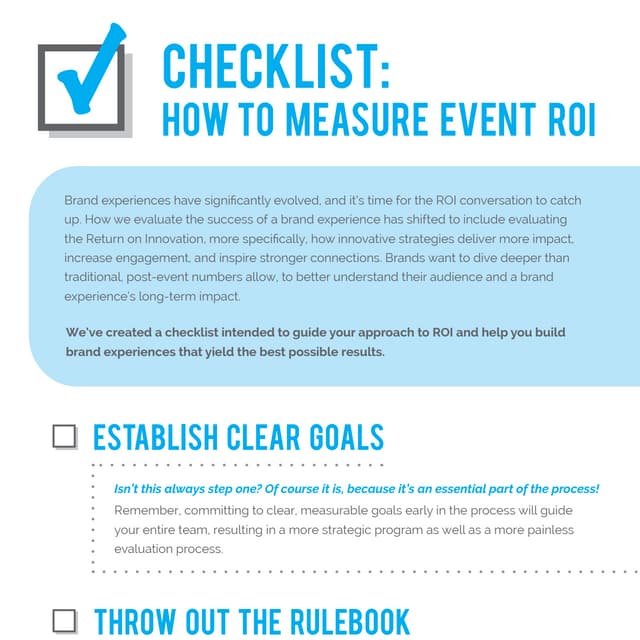 Event ROI Checklist | PDF