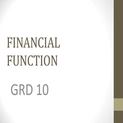 Financial function | PPTX