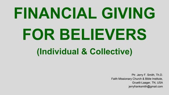 Tithes and offering concept | PDF