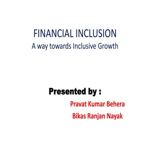 Financial inclusion | PPTX