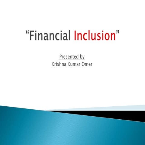 Financial inclusion | PPTX