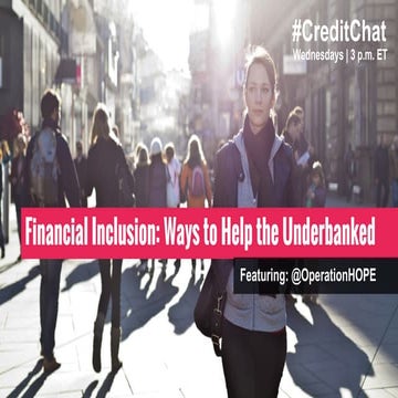 Financial inclusion ways to help the underbanked | PDF
