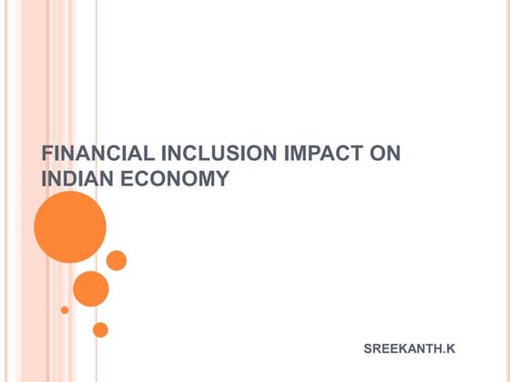 FINANCIAL INCLUSION IN INDIA | PPT