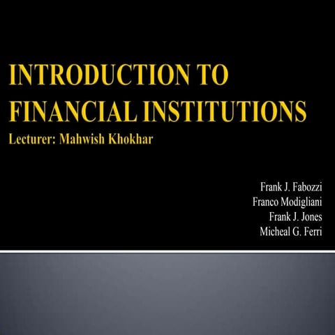 Financial institution | PPT