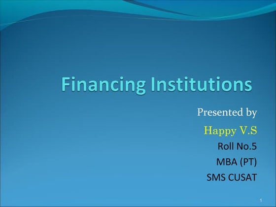 non banking financial institution | PPT