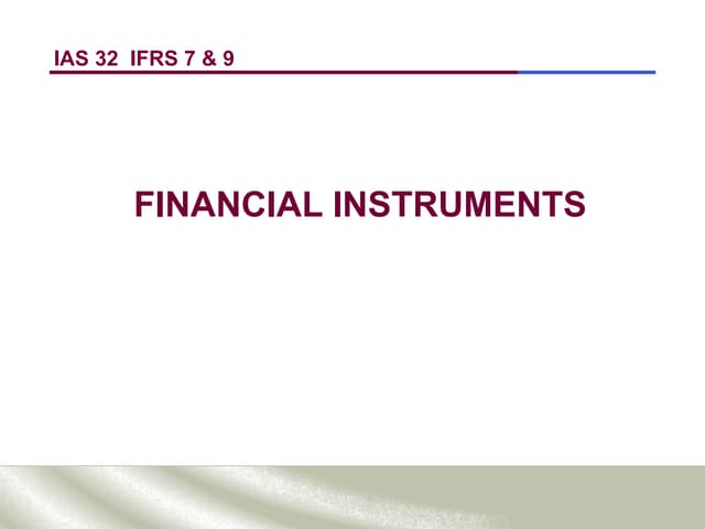IAS 32: Presentation of Financial Instruments | PDF