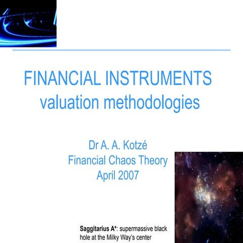 FINANCIAL INSTRUMENTS: valuation methodologies | PDF