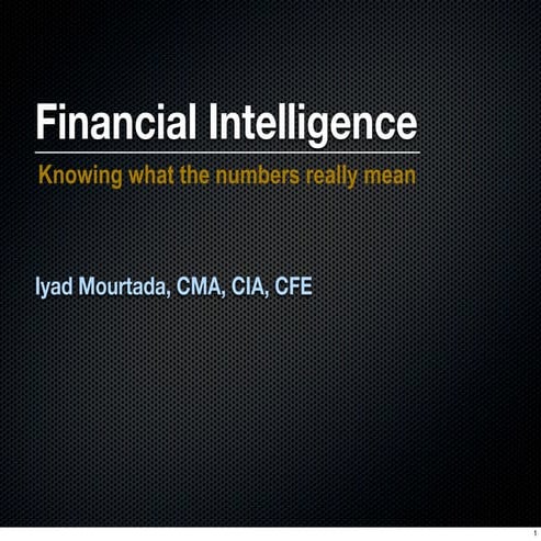 Financial intelligence Training | PDF