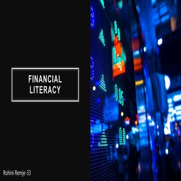 Financial literacy | PPTX | Retirement Planning | Personal Finance