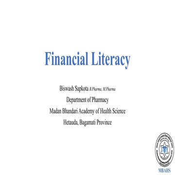 Financial literacy | PPTX