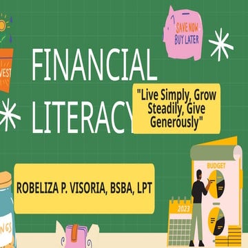 FINANCIAL literacy for the students of ucv | PPTX