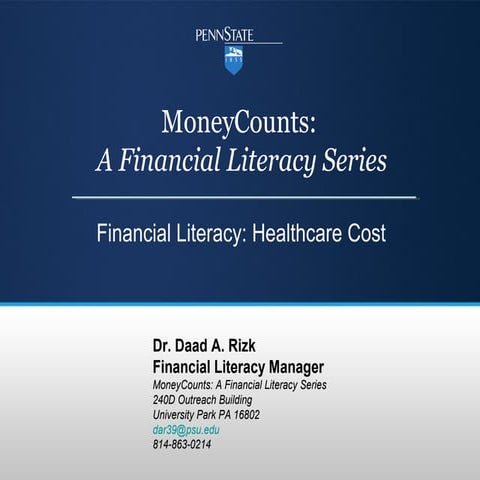 Money Matters: Financial Literacy for Healthcare | PPT