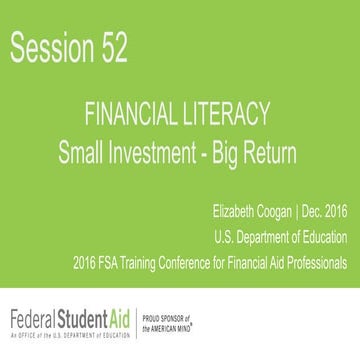 Financial Literacy, Small Investment | PPT