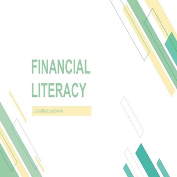Financial Literacy | PPTX