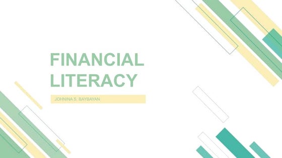Financial Literacy Presentation | PPT