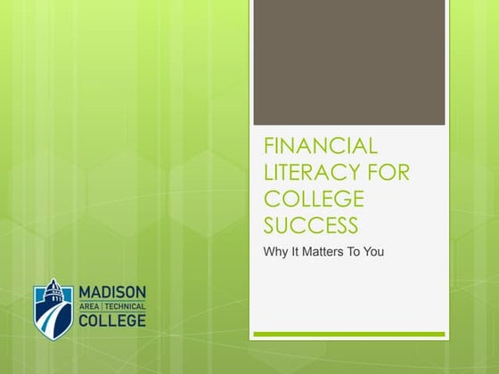 Financial Literacy Presentation | PDF