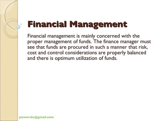 Financial management | PPTX