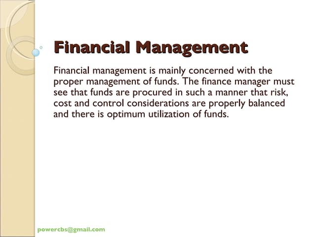 OBJECTIVES OF FINANCIAL MANAGEMENT | PPT