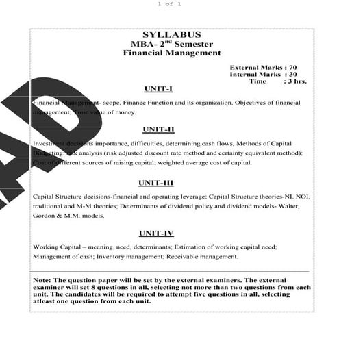 Financial management | PDF