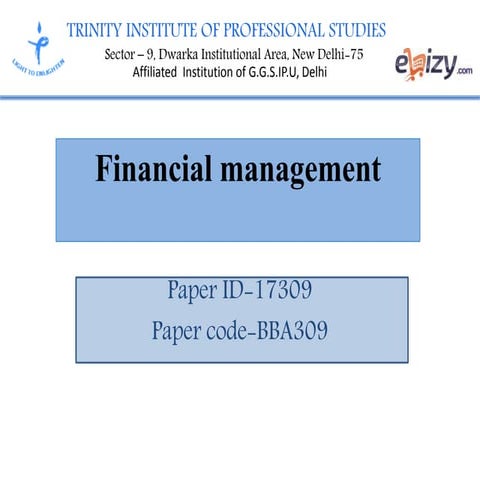 Financial management | PPT