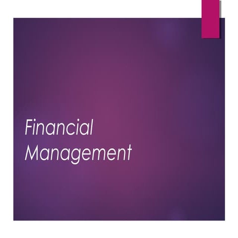 Introduction of FINANCIAL MANAGEMENT