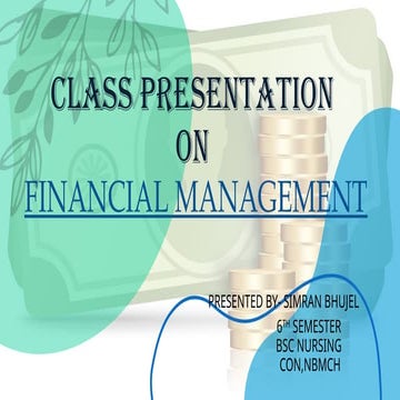 Class Presentation On Financial Management Pptx