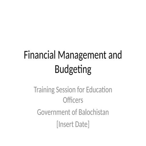 Financial management presentation | PPTX