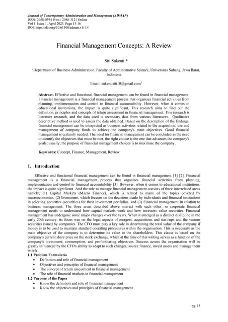 FINANCIAL MANAGEMENT | PPT