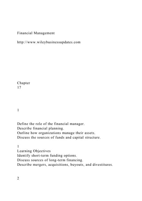 Chapter 1.An Introduction to Finance ppt | PPT