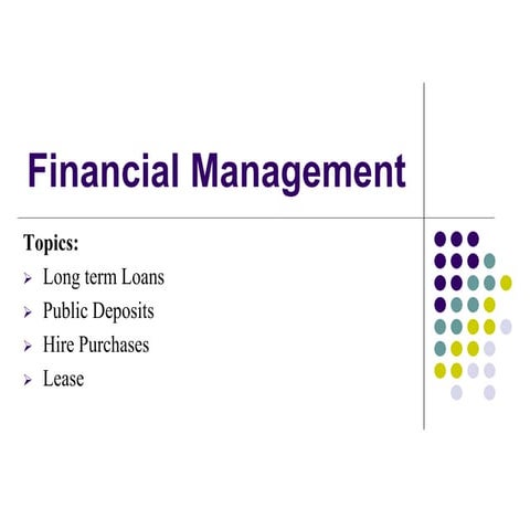 Financial management presentation | PPTX | Real Estate Renting and ...