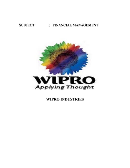 Wipro ppt | PPTX | Business | Business and Finance