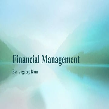Financial Management unit 6. for post basic bsc(n) 2nd year | PDF