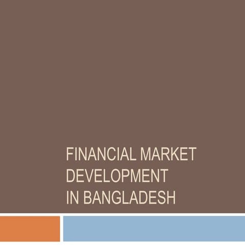 Financial market development in bangladesh | PPTX | Business Banking ...