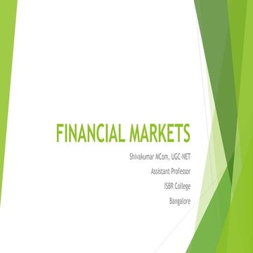 Financial markets | PPTX