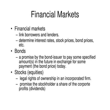 Financial Markets | PPT