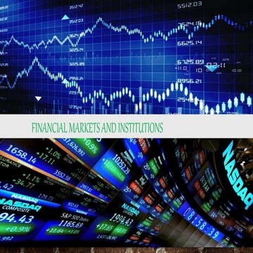 Financial markets and institutions | PPT