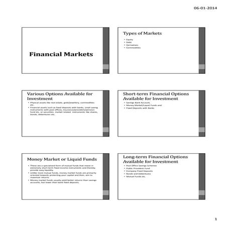Financial markets | PDF