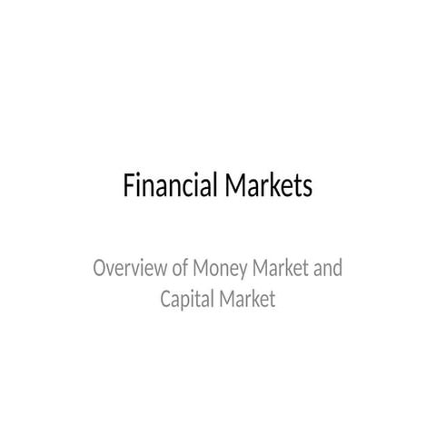 Financial_Markets_Presentation.pptx UNIT III | PPTX