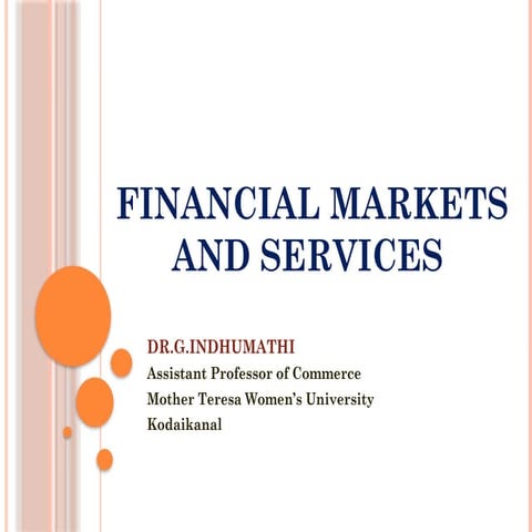 Financial Markets & Services - Unit II.pptx