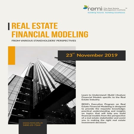 Real Estate Financial Modelling | PDF