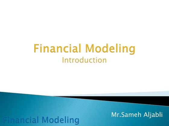 Financial modeling | PPT