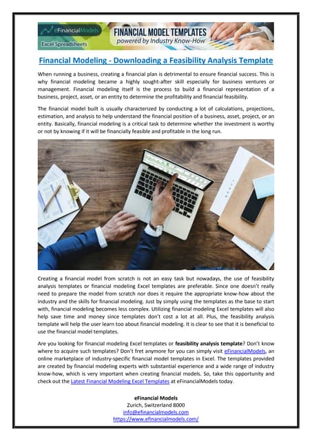 Efinancial Models presentations