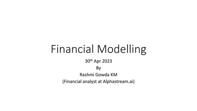 Financial modeling | PPTX
