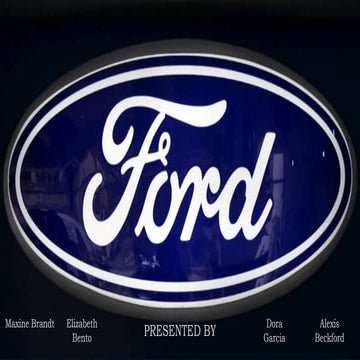 Financial perspective of ford motors | PPTX