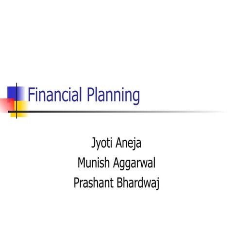 Financial planning | PPT