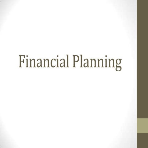 Financial planning | PPT
