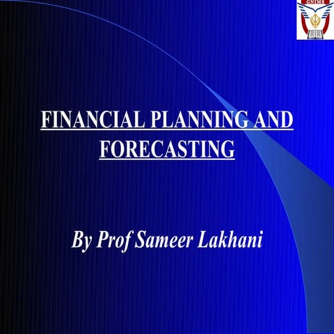 Financial planning and_forecasting | PPT