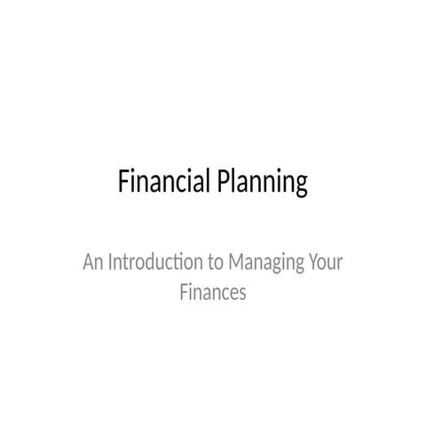 Financial_Planning_Intro introduction ppt | PPTX