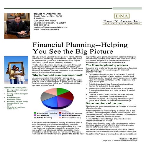 Personal financial planning | PPTX